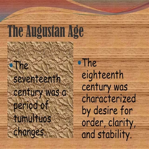 The Augustan Age Ppt | PPTX