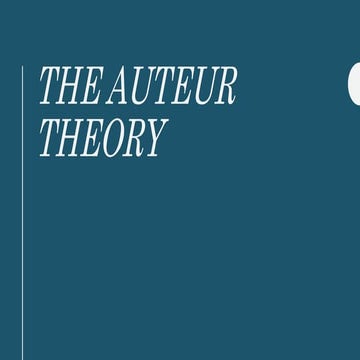 Auteur Theory | PPTX