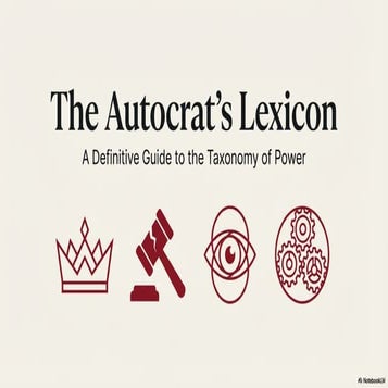 AUTOCRACY,DICTATORSHIP,TOTALITARIANISM AND AUTHORITARIANISM | PDF