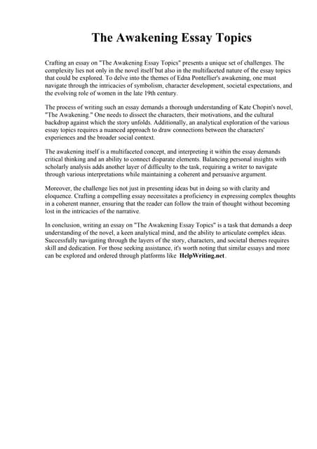 Story Of An Hour Essay. University of Illinois at Chicago | PDF