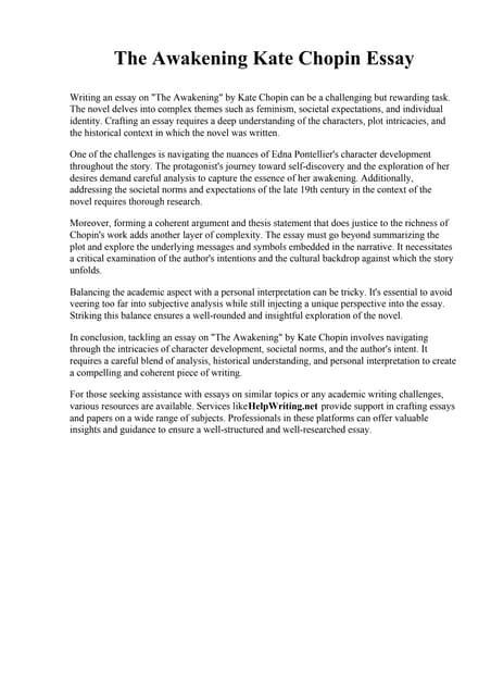 The Storm Kate Chopin Essay.pdf | Fiction | Books and Literature