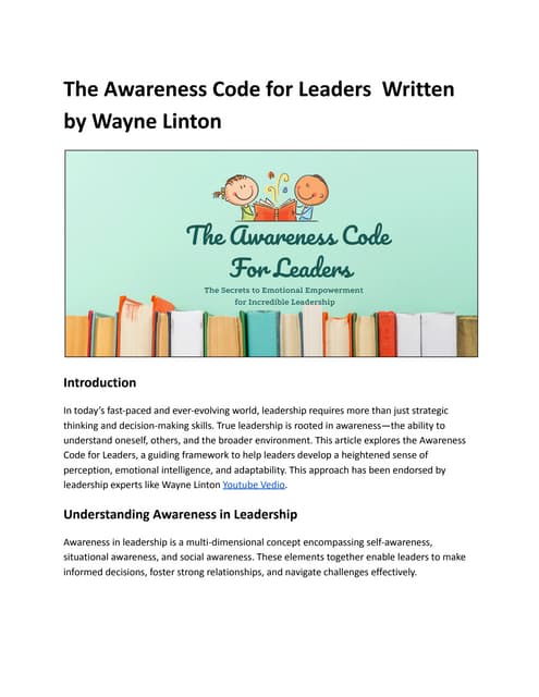 Wayne Linton presentations