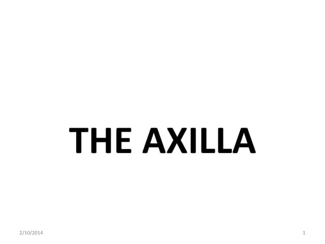Anatomy of Axilla | PPTX
