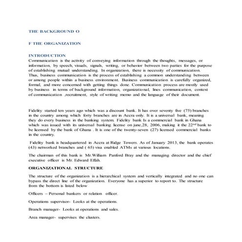 The background of the organization | DOCX