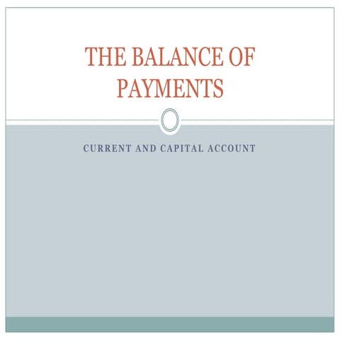 Balance of payments | PPT