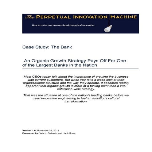 The bank case study | PDF