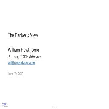 The Banker View by CODE Advisors | PDF