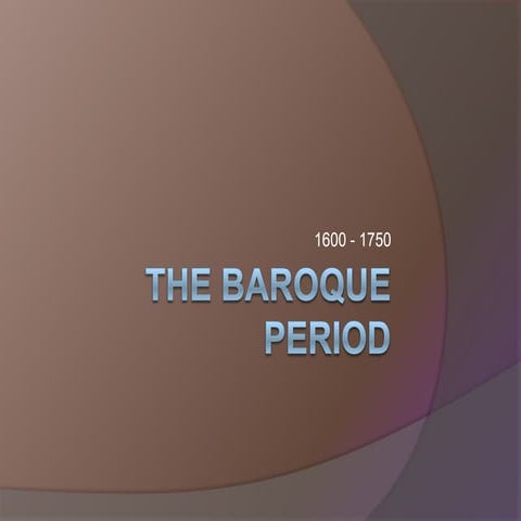 The baroque period | PPT