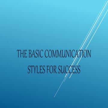 THE BASIC COMMUNICATION STYLEs FOR SUCCESS.pptx