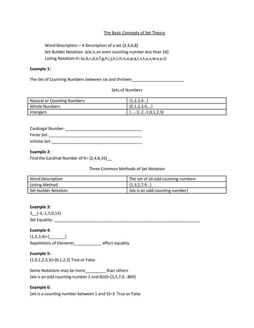 Sets Lesson Plan | DOC