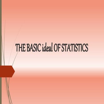 The basic concepts of statistics | PPTX