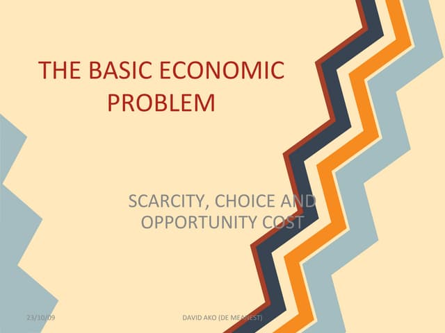 The nature of the economic problem | PPTX
