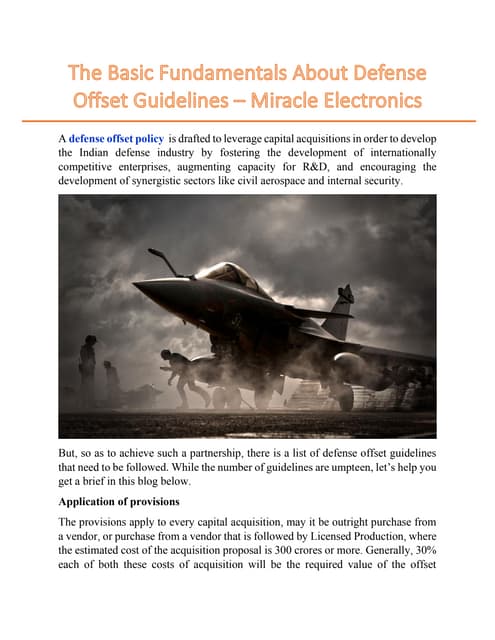 The Basic Fundamentals About Defense Offset Guidelines – Miracle ... The Basic Fundamentals About Defense Offset Guidelines – Miracle ...