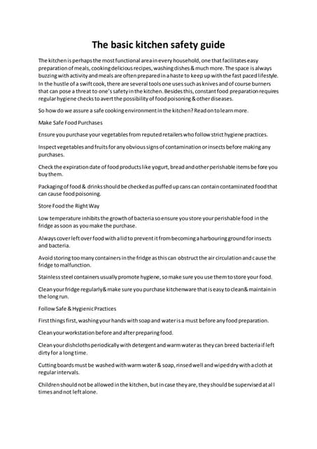 Food safety and Hygiene in food industry | PPT