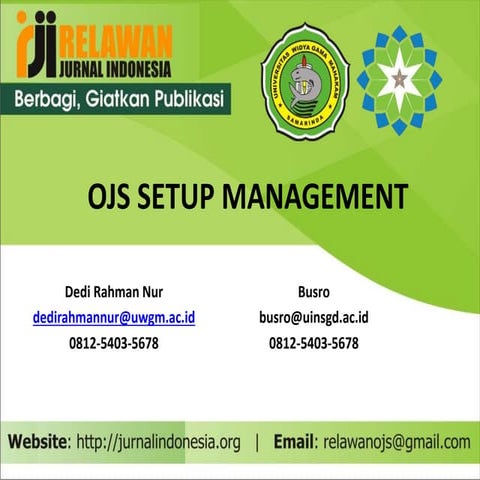 The basic setup for ojs versi 2 | PPTX