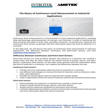 Level measurement | PPT