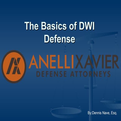 Basics of a New York DWI Defense | PPT