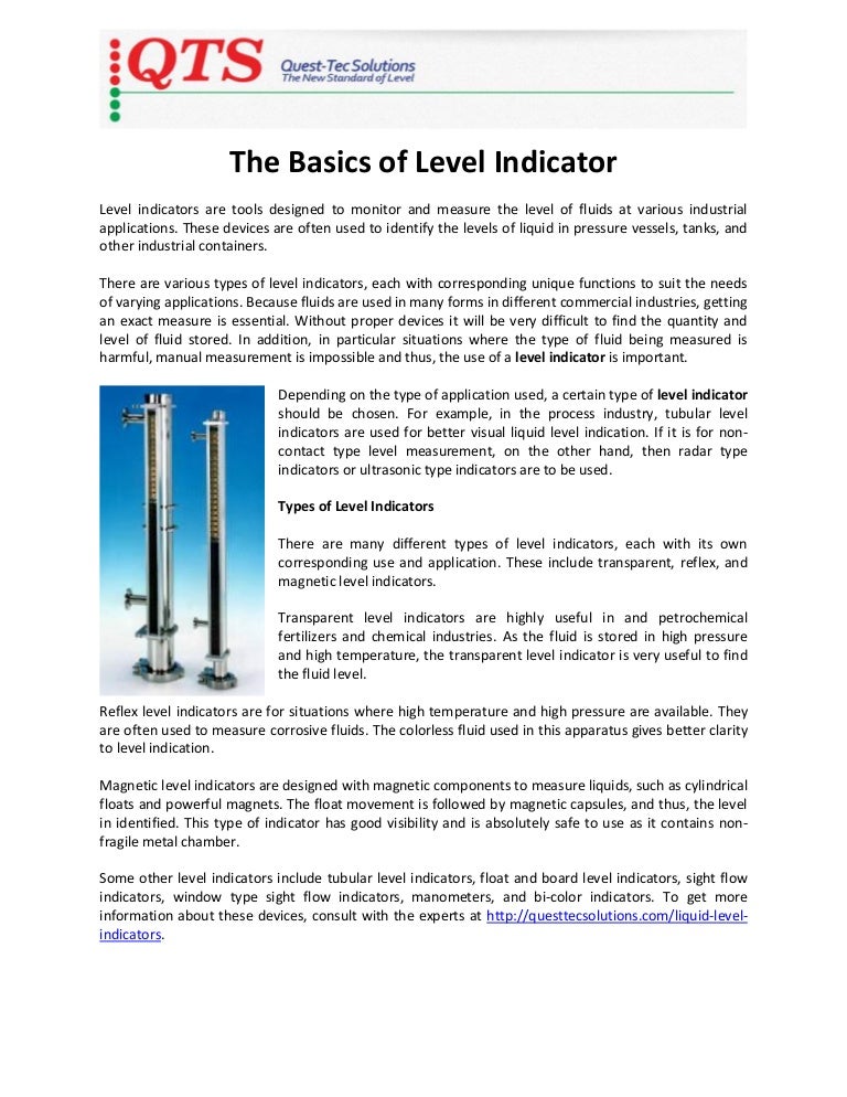 The Basics of Level Indicator