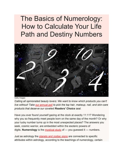 Numerology | DOCX