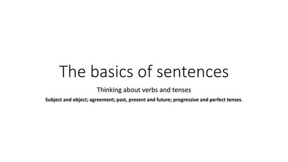 Progressive Verb Tenses | PPT
