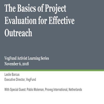 The Basics of Project Evaluation for Effective Outreach | PPT