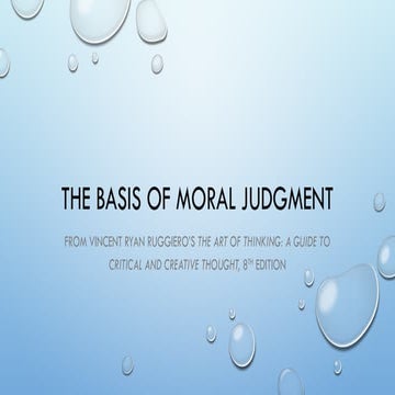 The Basis of Moral Judgment (for critical thinking) | PPTX