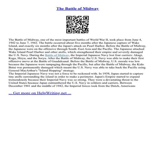 The Battle Of Midway | PDF