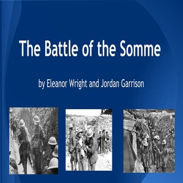 The battle of the somme | PDF | Death, Injury, or Military Conflict ...