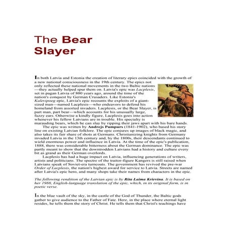The bear slayer | PDF