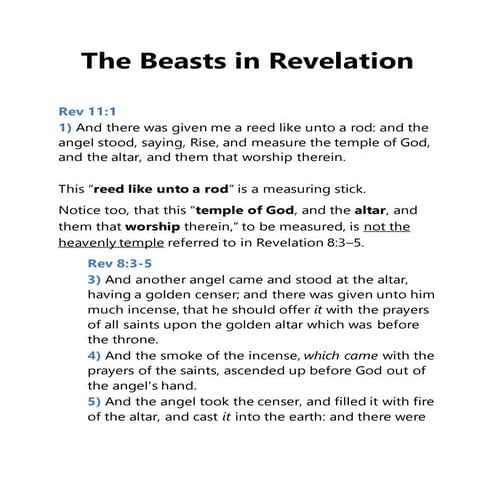 The Beasts in Revelation | DOCX