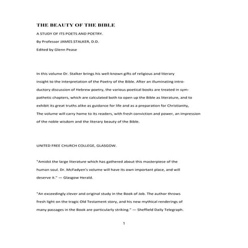 The beauty of the bible | PDF