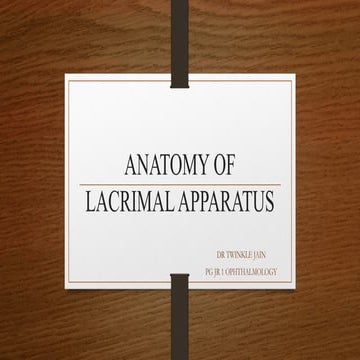 Anatomy and Physiology of Lacrimal system | PPTX