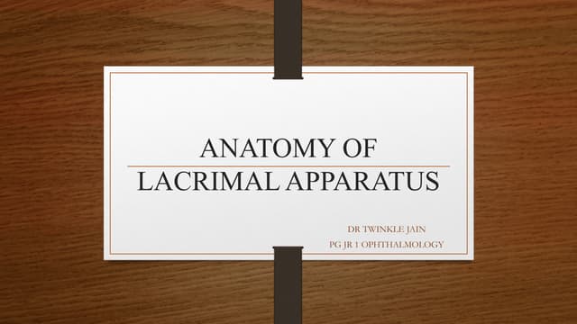 Anatomy of lacrimal gland | PPTX