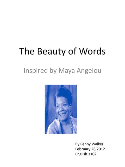 Maya angelou power point | PPT