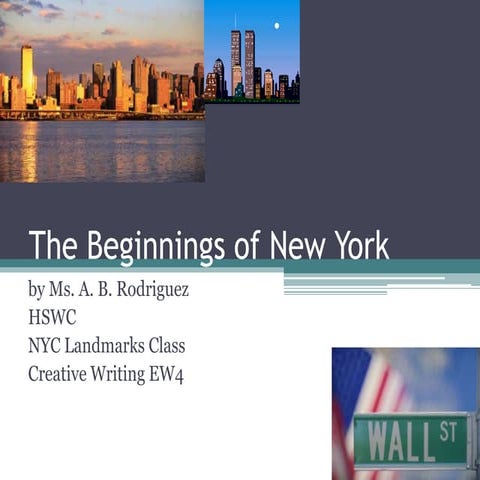 The beginnings of new york | PPT