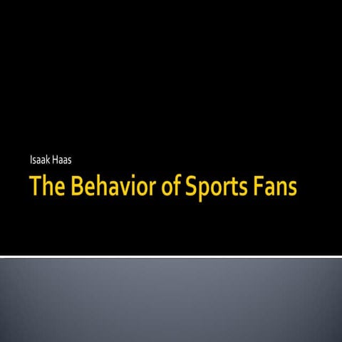 The behavior of sports fans powerpoint | PPT | Baseball | Sports