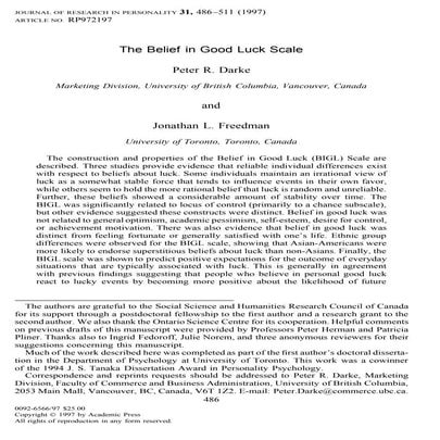 The Belief in Good Luck Scale.pdf