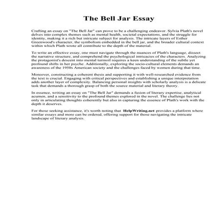 The Bell Jar Essay | PDF