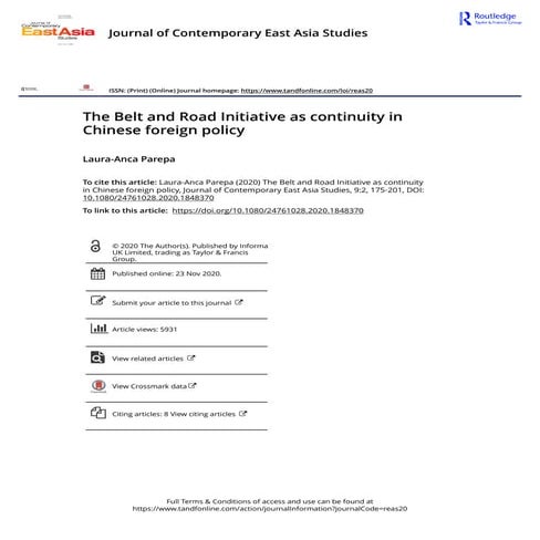 Chinese Belt and Road Initiative – the perspective of the Federal ...