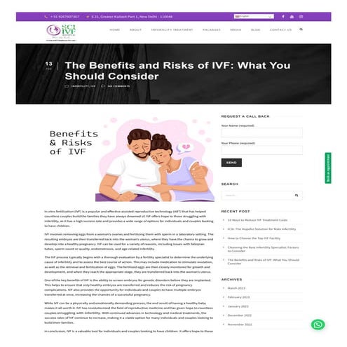 The Benefits and Risks of IVF: What You Should Consider | PDF