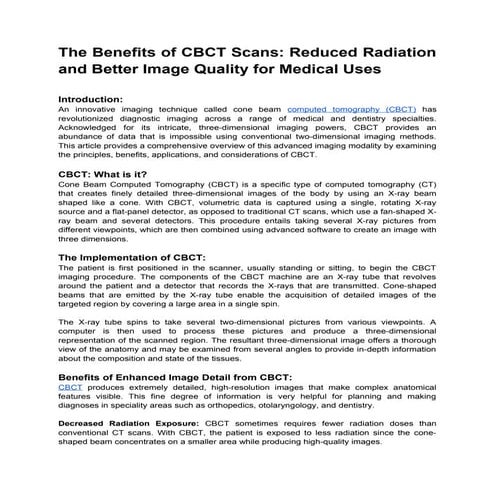 Comparison of ct and cbct | PPTX