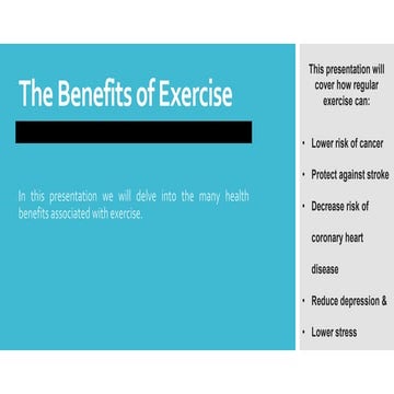 The Benefits of Exercise | PPTX