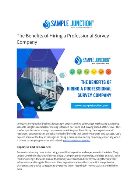 The Evolution of CAWI Surveys How Sample Junction Leads the Way | PDF