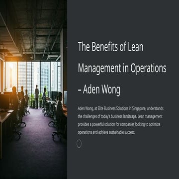 Benefits of lean | PDF
