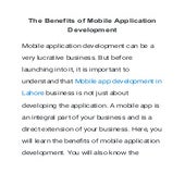 The Benefits of Mobile Application Development.pdf