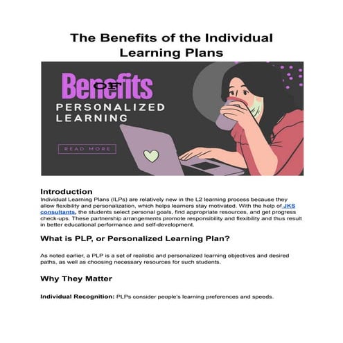 The Benefits of the Individual Learning Plans.pdf