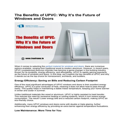 The Benefits of UPVC_ Why It’s the Future of Windows and Doors.docx