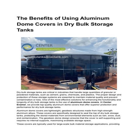 The Benefits of Using Aluminum Dome Covers in Dry Bulk Storage Tanks.docx
