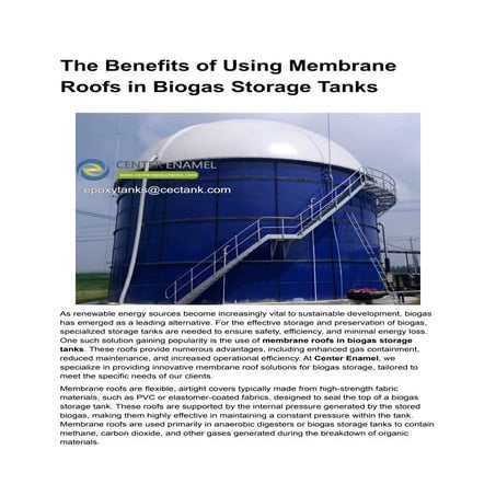 The Benefits of Using Membrane Roofs in Biogas Storage Tanks.docx
