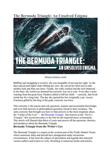 Presentation on Bermuda triangle | PPTX